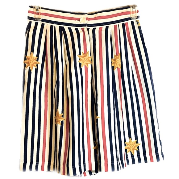 Vintage | Shorts | Vintage 9s High Waisted Patriotic Rayon Shorts By ...